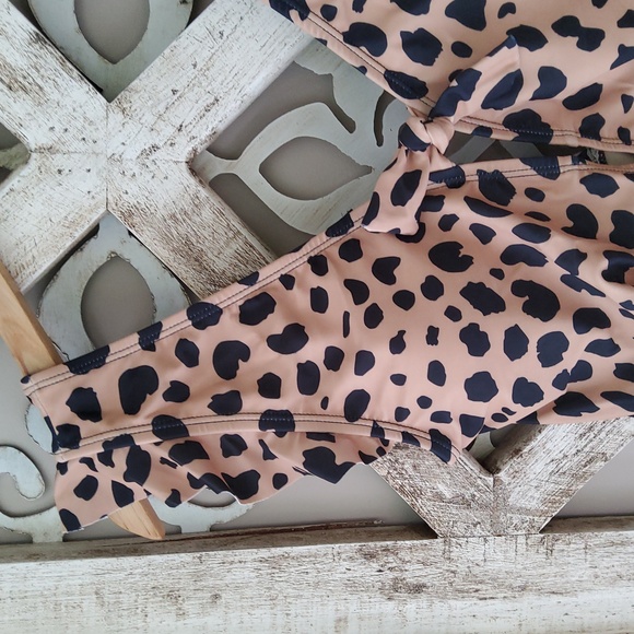 Marina West | Swim | Leopard Print One Piece Swimsuit In Creamy Beige ...